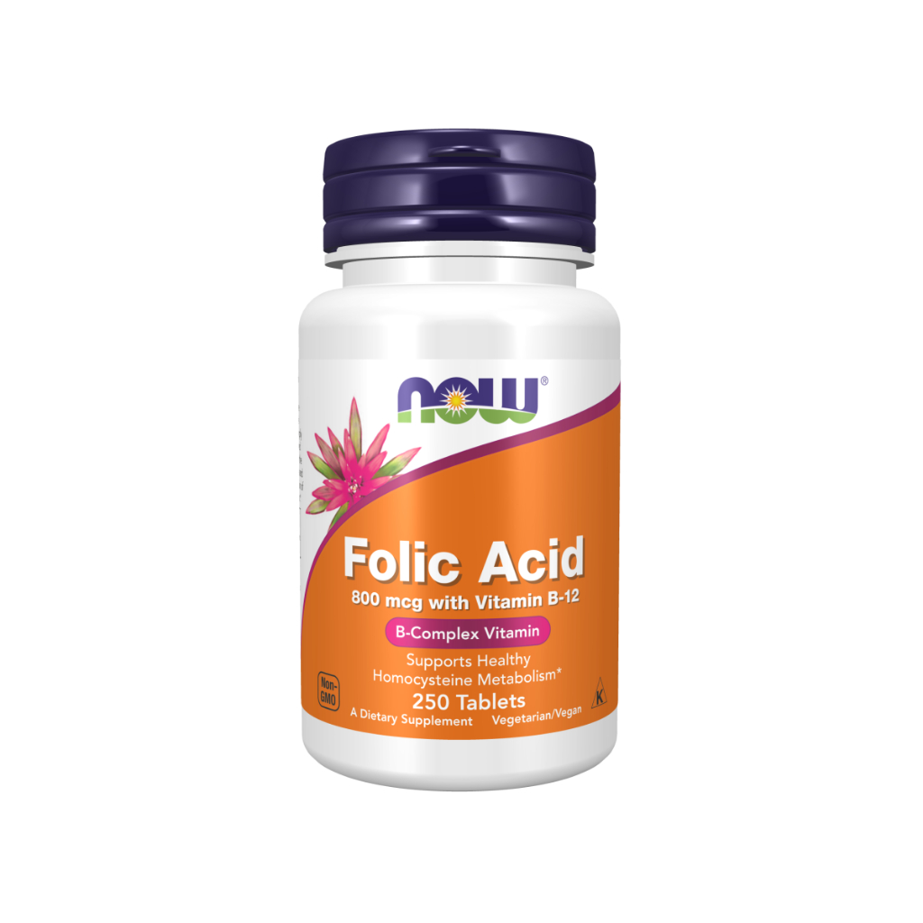 Jual NOW Folic Acid 800 mcg with Vitamin B-12 Tablets | Shopee Indonesia