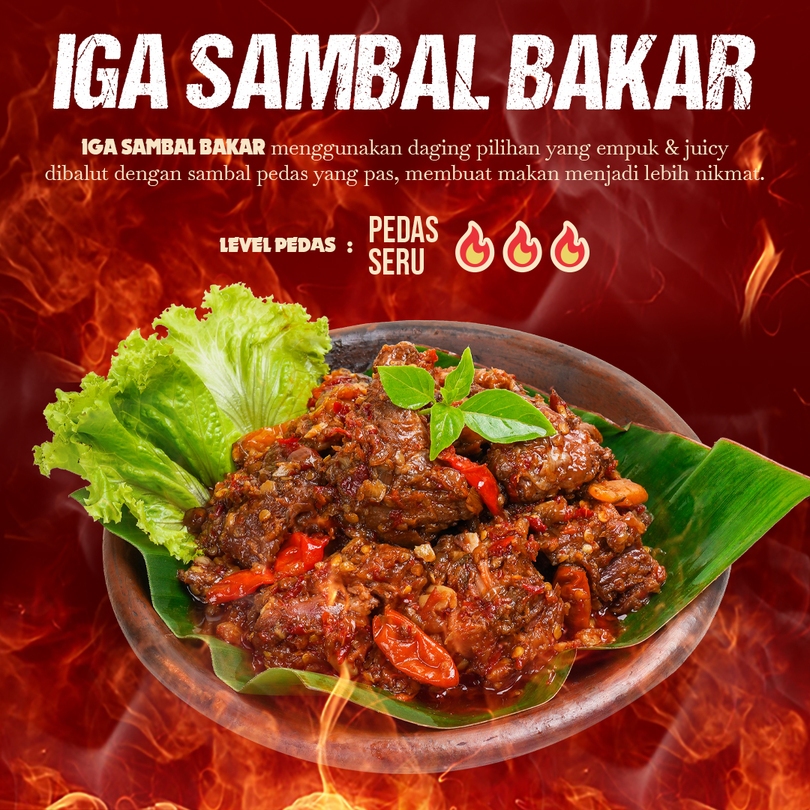 Jual Lahap Bareng | Iga Sapi Sambal Bakar Pedas | Makanan Lauk Instant ...