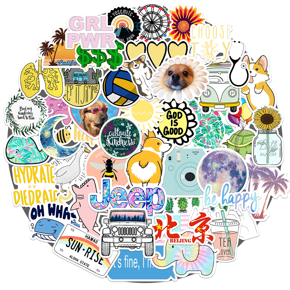 Jual Lucu Kesegaran kecil Stiker Kartun jeep Penyu Stiker Anti Air ...