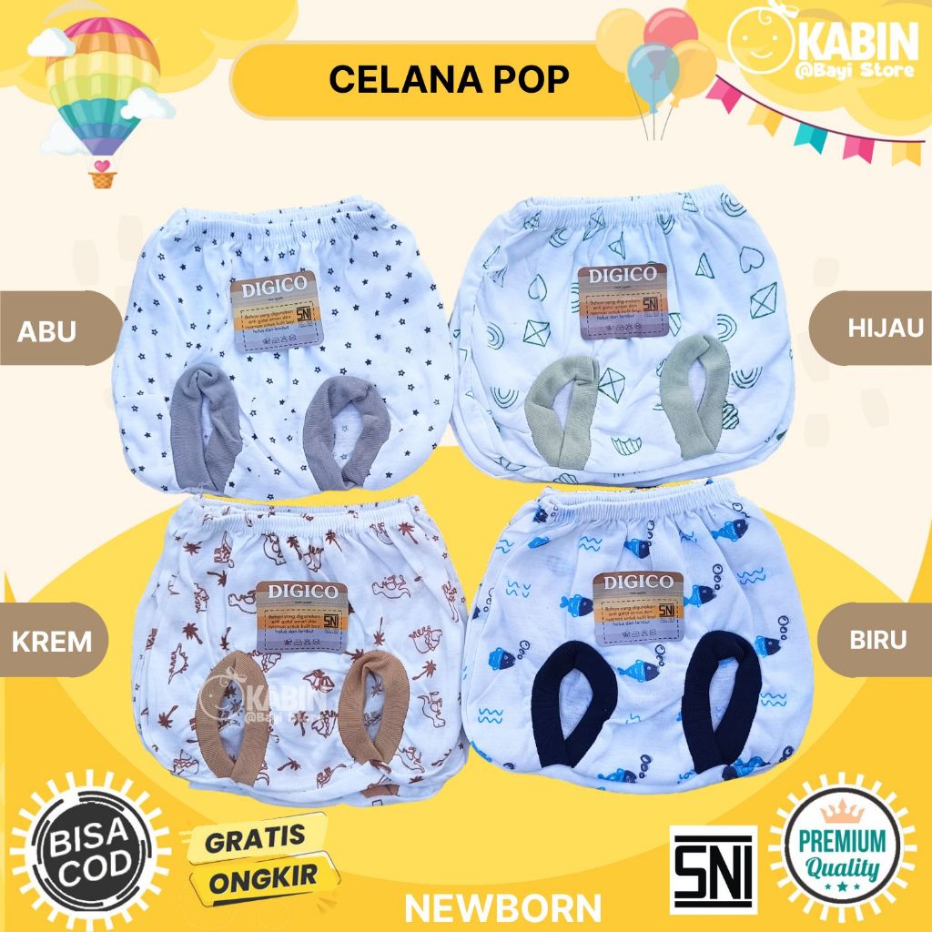 Jual 3 Pcs Celana Pop Bayi - Celana Kacamata Newborn Lembut SNI | Shopee Indonesia