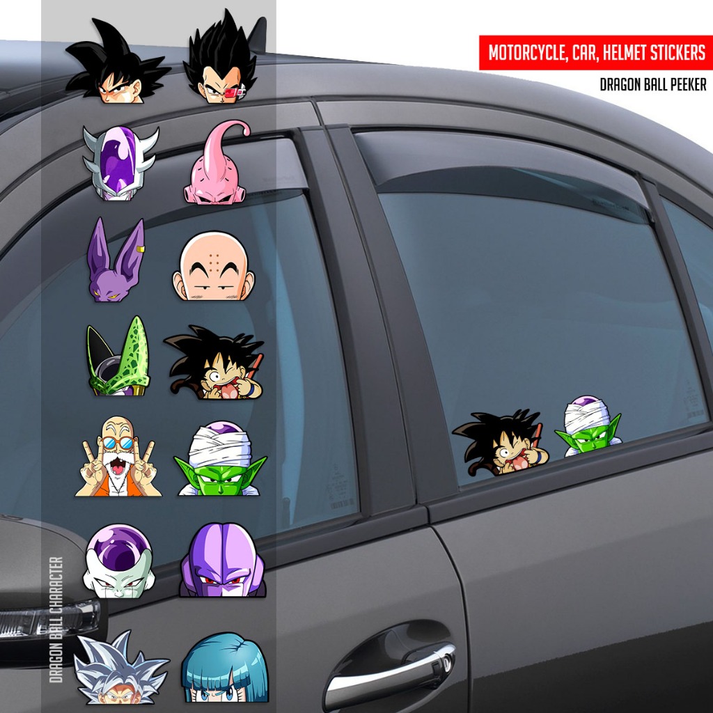 Jual Sticker Anime Dragon Ball Helm Motor Mobil vespa nmax jdm | Shopee ...