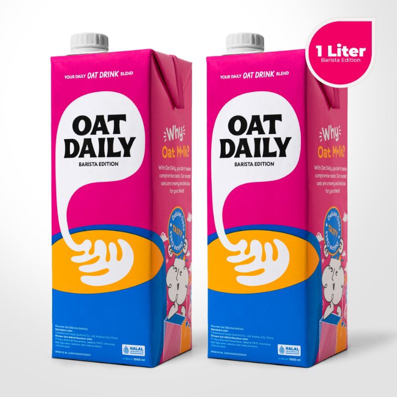 Jual OAT DAILY Barista Edition 1L @2 Liter Oat Milk | Shopee Indonesia