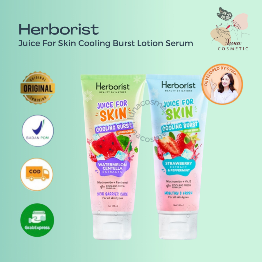 Jual Herborist Juice For Skin Cooling Burst Lotion Serum 180ml | Shopee Indonesia