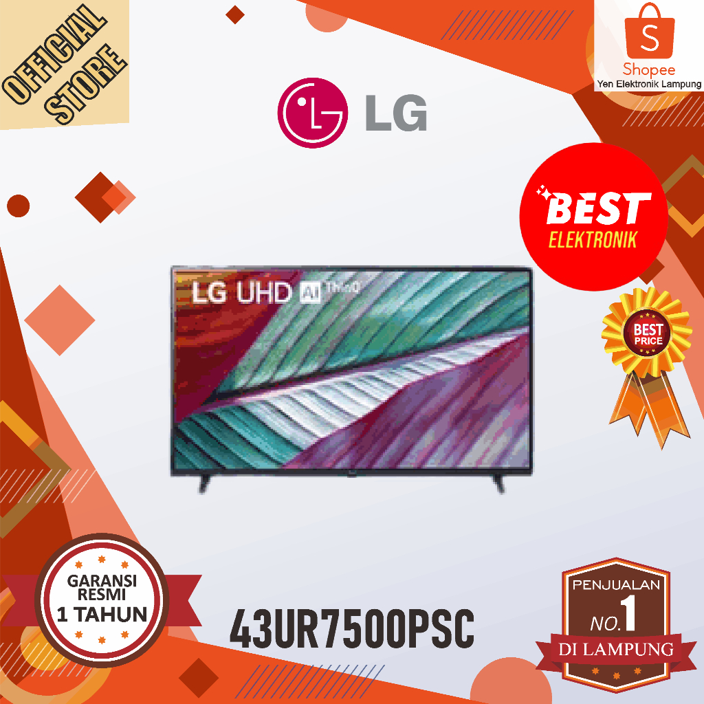 Jual TV LG 43UR7500 4K Smart UHD AI ThinQ TV 43 Inch Garansi Resmi LG ...