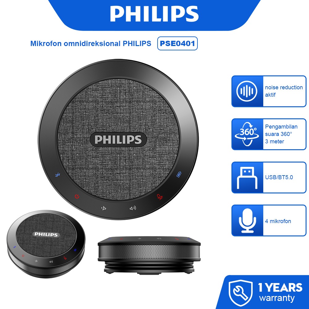 Jual Philips Microphone Meeting Conference Mic Bluetooth Speaker ...