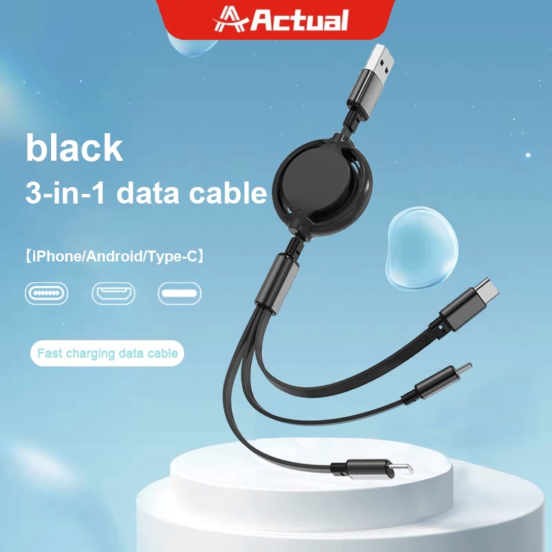 Jual 3 in 1 Kable Data Charging Micro USB / Type C Fast Charging Untuk ...