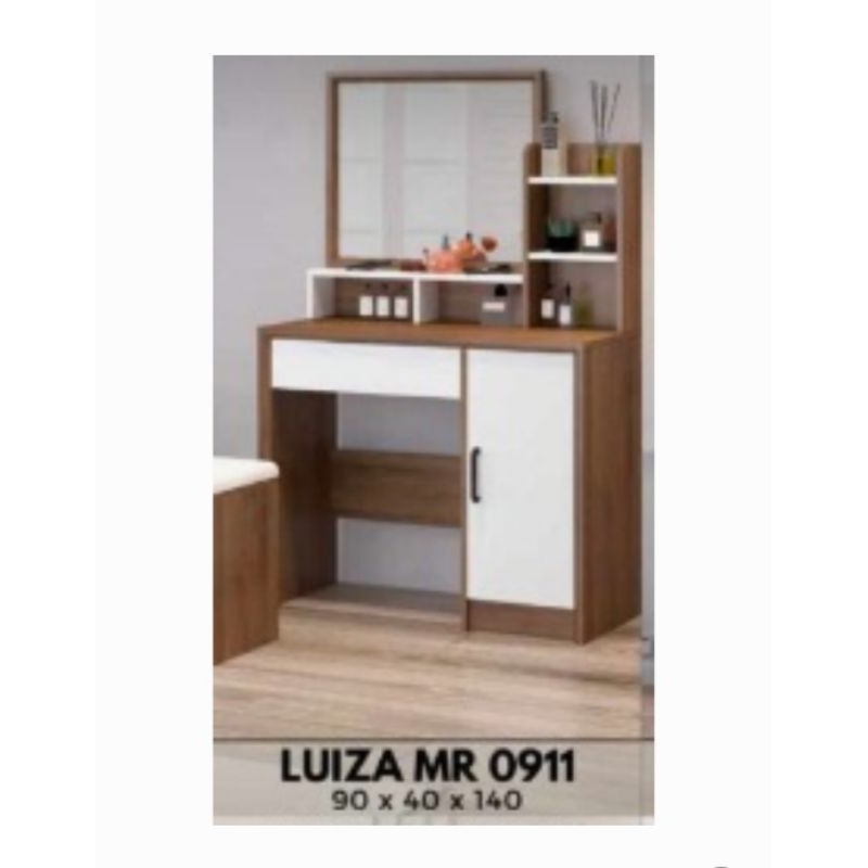 Jual Meja Rias Premium Minimaliz Modern Simple Aesthetic Kayu Olympic ...