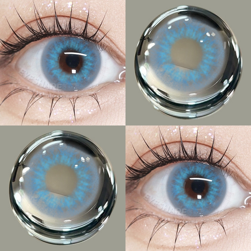 Jual (COD) Sepasang lensa kontak warna diameter 14.2mm softlens mata ...