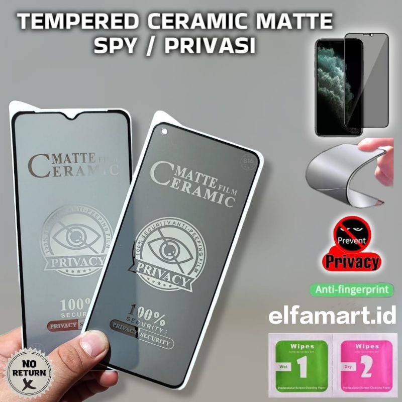 Jual Tempered Ceramic Matte Privasi Anti Spy Xiaomi Redmi A1 A1 A2 A3 2024 6 6A 7 7A 8 8A 9 9A ...