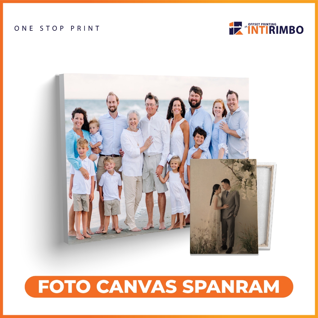 Jual Custom Cetak Foto Family/Prewedding Kanvas Spanram Include Frame ...