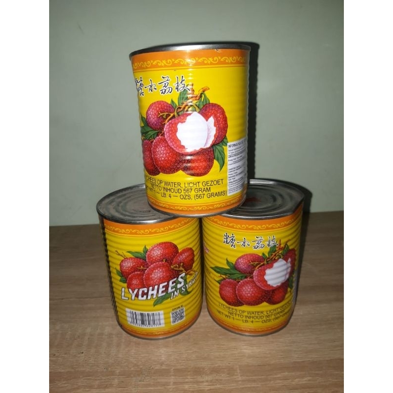 Jual BUAH KALENG LECI LYCHEES IN SYRUP 567G | Shopee Indonesia