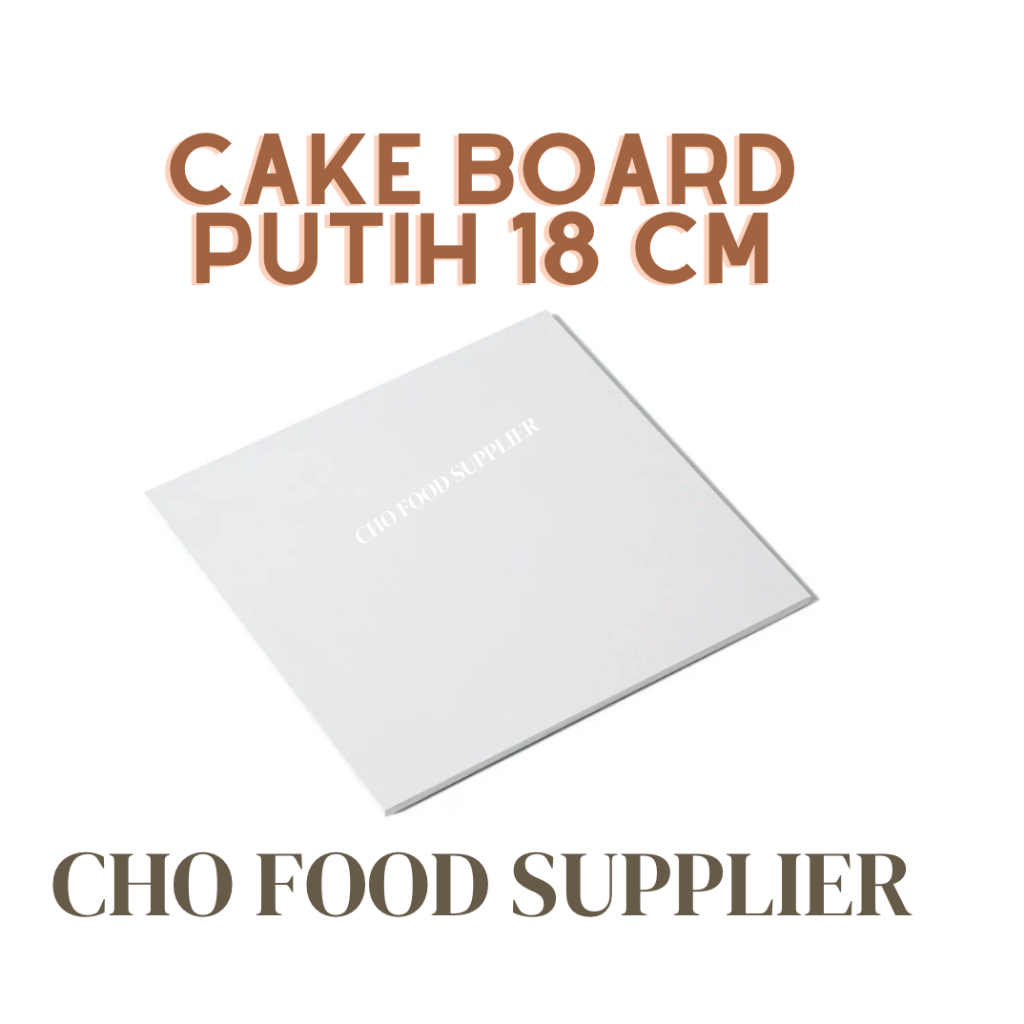 Jual CAKE BOARD PUTIH POLOS 18X18 CM | Shopee Indonesia