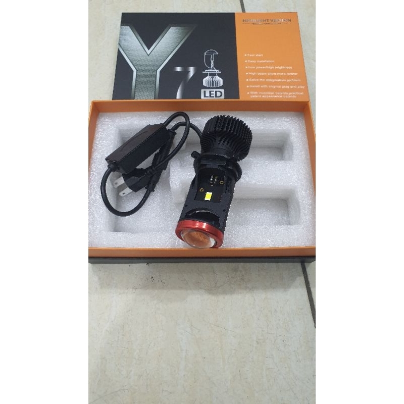 Jual Lampu LED Headlamp projie H4 Mini projector Lens 50 watt Lensa ...