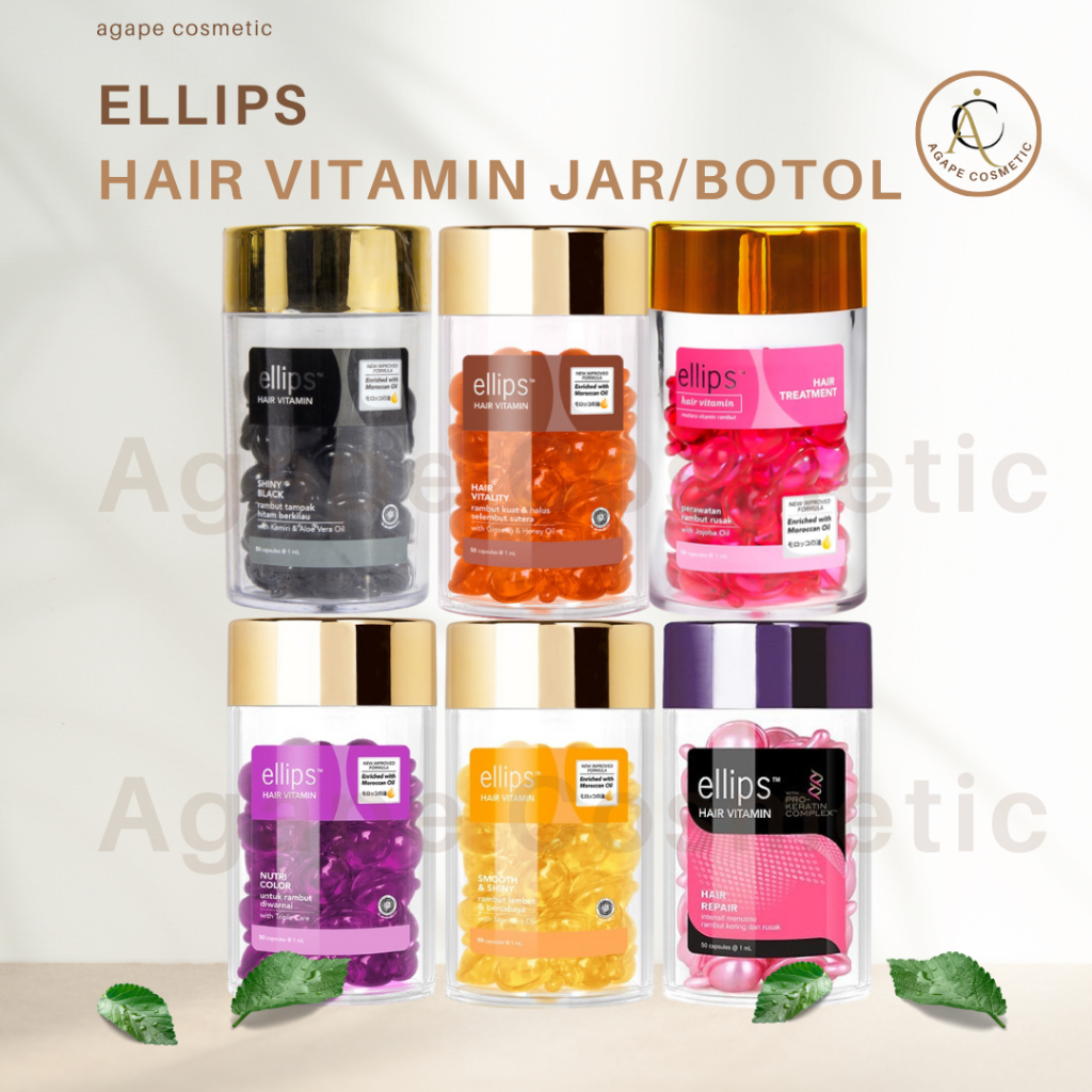 Jual Elips Botol Bottle Jar Hair Vitamin Rambut (Per pc) | Shopee Indonesia