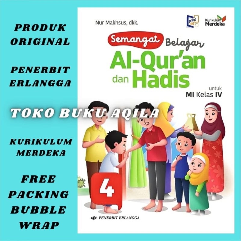 Jual Buku Al-Quran dan Hadis Kelas 1 2 3 4 5 6 MI Erlangga Kurikulum Merdeka Original | Shopee ...