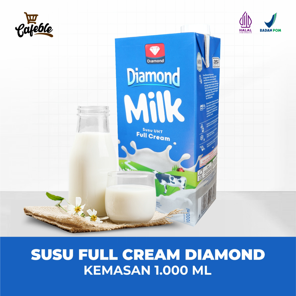 Jual Susu UHT Full Cream Diamond kemasan 1 Liter | Shopee Indonesia