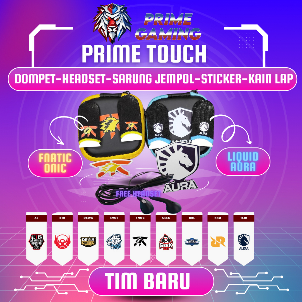 Jual [COD-Gratis Ongkir] PRIME TOUCH SET SARUNG JEMPOL HEADSET POUCH ...