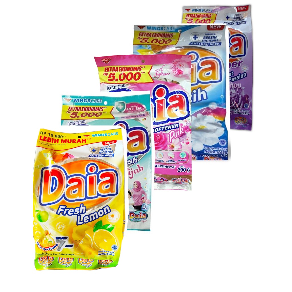 Jual DETERGENT DAIA 5.000an ( 5 PCS X 5.000) | Shopee Indonesia