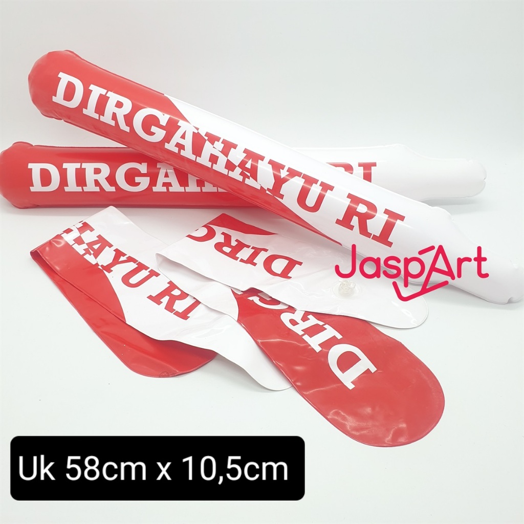 Jual Balon tepuk DIRGHAYU RI merah putih / balon supporter HUT RI ...