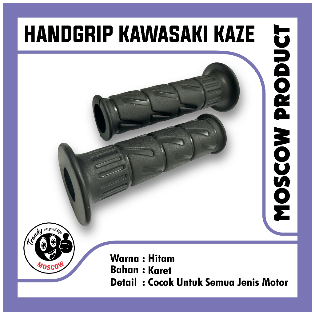 Jual GRIP KAZE KAWASAKI HITAM HANDGRIP KAWASAKI MODEL STANDAR HANDFAT ...