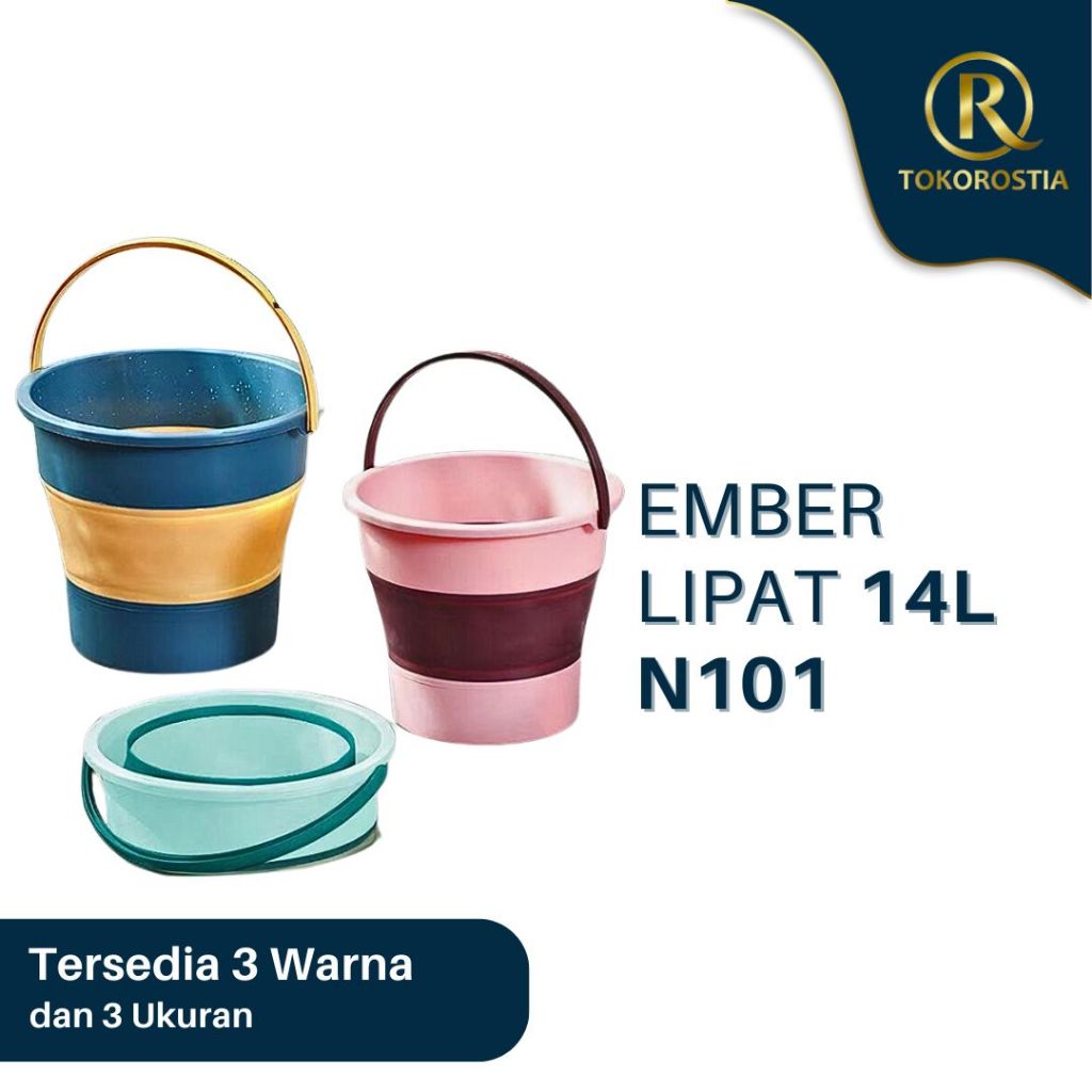 Jual Baskom Lipat 14L Portable N101 Ember Silikon Multifungsi | Shopee ...