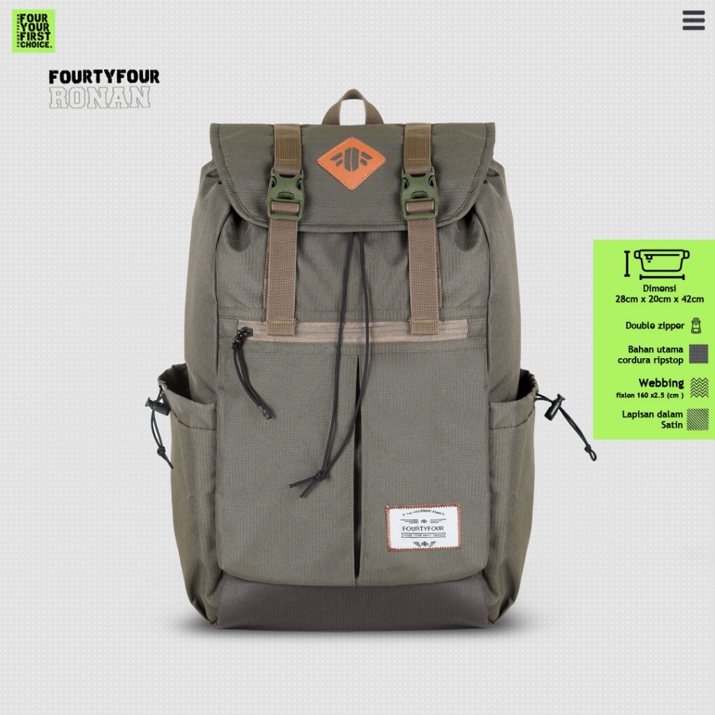 Jual FOURTYFOUR RONAN - Tas Ransel Pria Kasual Premium - Tas Laptop ...