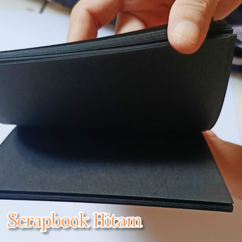 Jual Scrapbook album vintage hitam / biru notebook buku diary journal ...