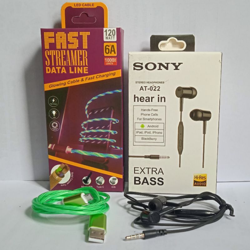 Jual hensed + kabe usb micro 120W fascarging hensed soni AT-022 heanfri ...