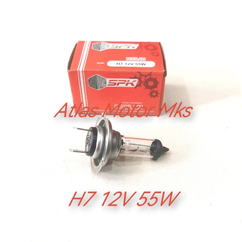 Jual [1PC] BOHLAM LAMPU HALOGEN H7 12V 55W - SPK | Shopee Indonesia
