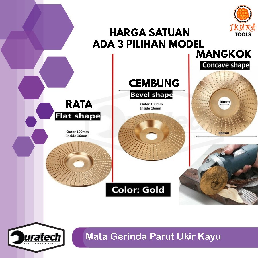 Jual Ikura Tools Mata Gerinda Ukir Kayu Carving Parut Kayu Amplas Wood ...