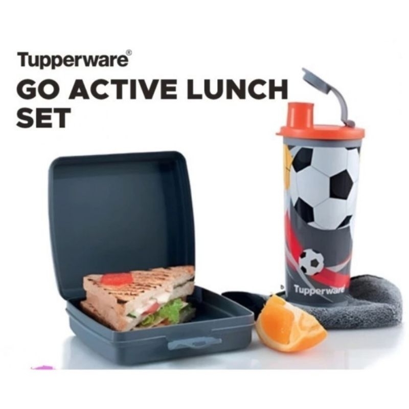 Jual Tupperware go active lunch set ( Tumbler 470ml + lunch box ...