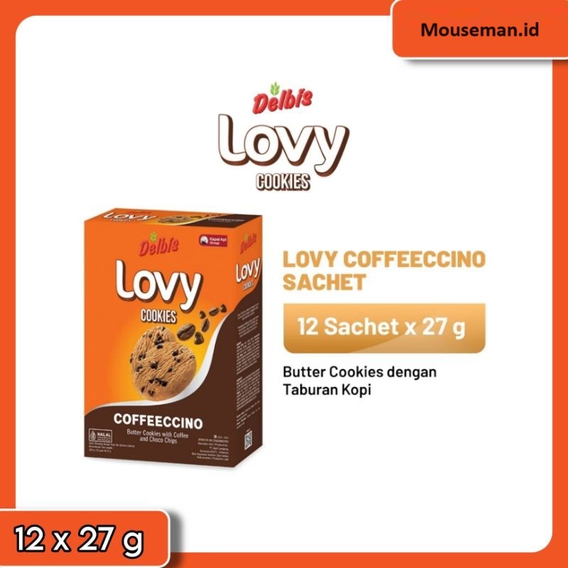 Jual Delbis Lovy Cookies Cokelat COFFEECCINO Butter Cookies with Coffee ...