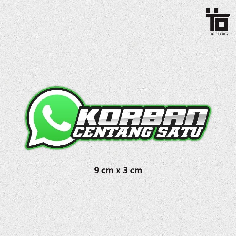 Jual STICKER KORBAN CENTANG SATU/KORBAN CENTANG SATU/STICKER MOTOR ...
