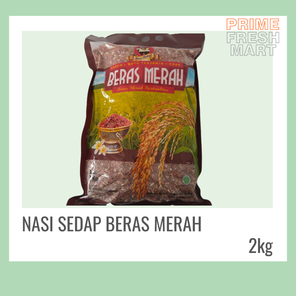 Jual Beras Merah Merek Nasi Sedap Kemasan 2Kg | Shopee Indonesia