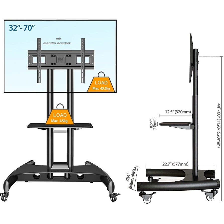 Jual Standing Bracket TV NORTH BAYOU NB AVA1500-60-1P/ AVA 1500-60-1p ...
