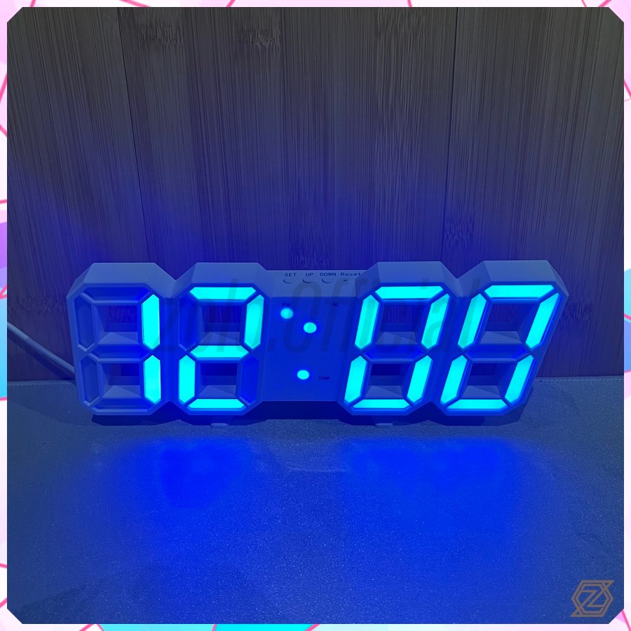 Jual [zolo] Jam Dinding LED 3D / Jam Meja Digital LED 3D Bentuk Angka ...