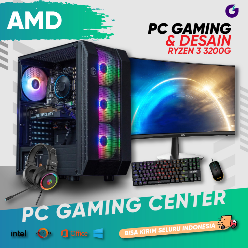 Jual PC GAMING RYZEN 3 3200G FULLSET KOMPUTER GAMING DESAIN LENGKAP ...