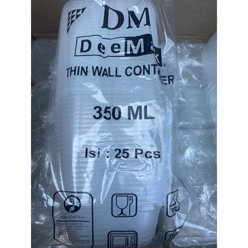 Jual CONTAINER 350 DM KOTAK | 1 rol isi 25 pcs | Shopee Indonesia