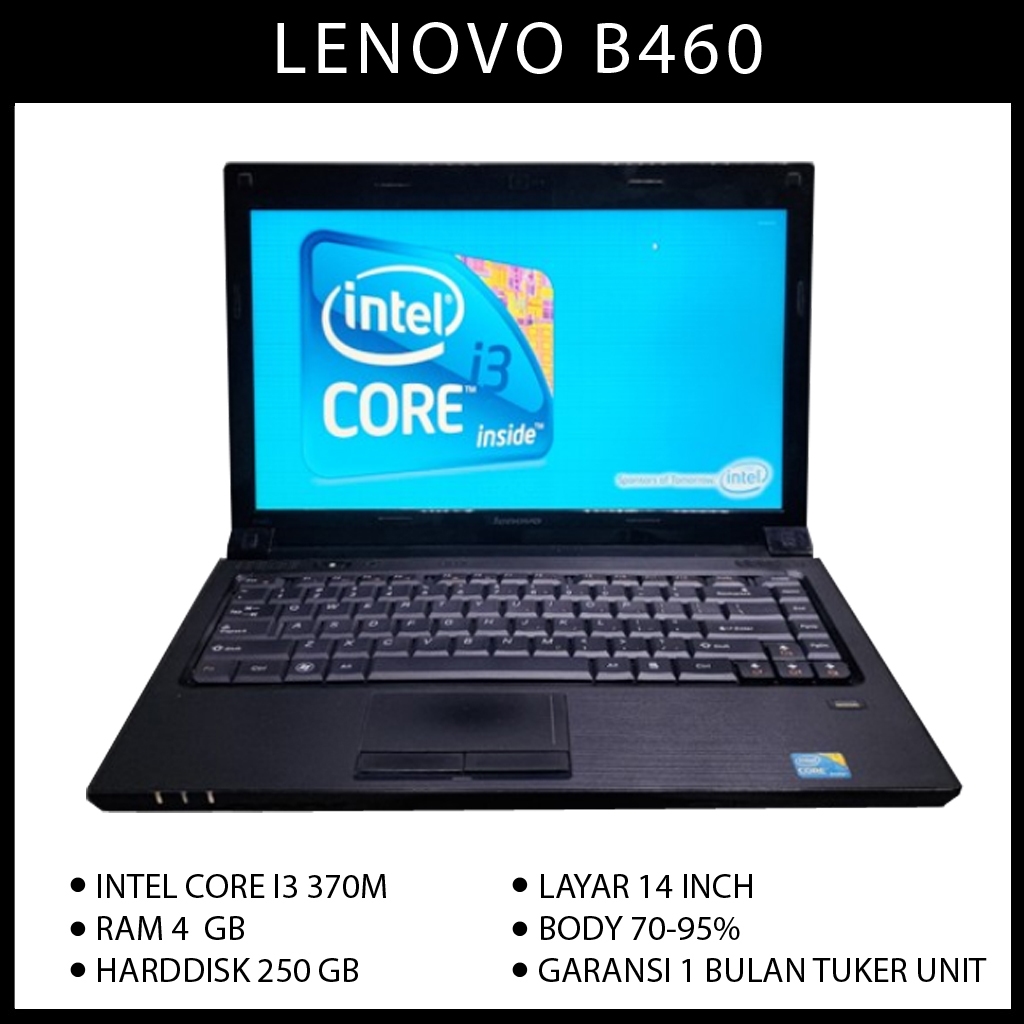 Jual LAPTOP LENOVO CORE I3 RAM 4GB HARDDISK 250 GB LENOVO B460 | Shopee ...
