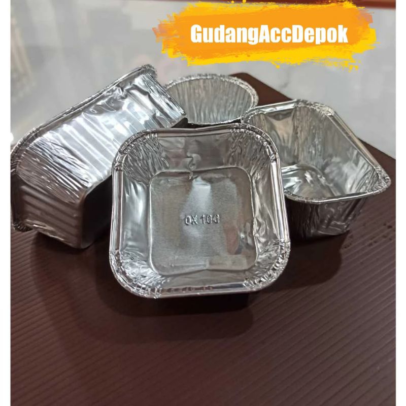 Jual CUP ALUMINIUM FOIL MODEL SEGI EMPAT OX 100A & PERSEGI PANJANG OX 250 ISI 100 PCS MEREK BEST ...