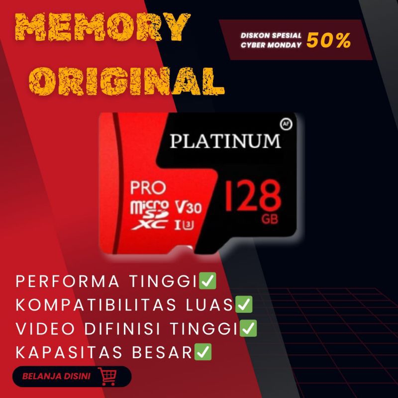 Jual MEMORY CARD PLATINUM 8gb 16gb 32gb 64gb 128gb memory card memory ...