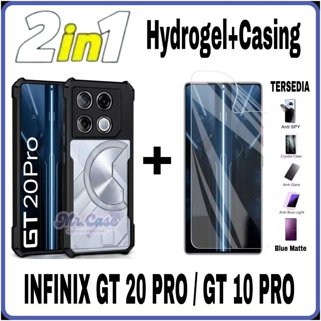 Jual PAKET 2 IN 1 AntiGores Hydrogel + CASING ARMOR HP FOR INFINIX GT ...