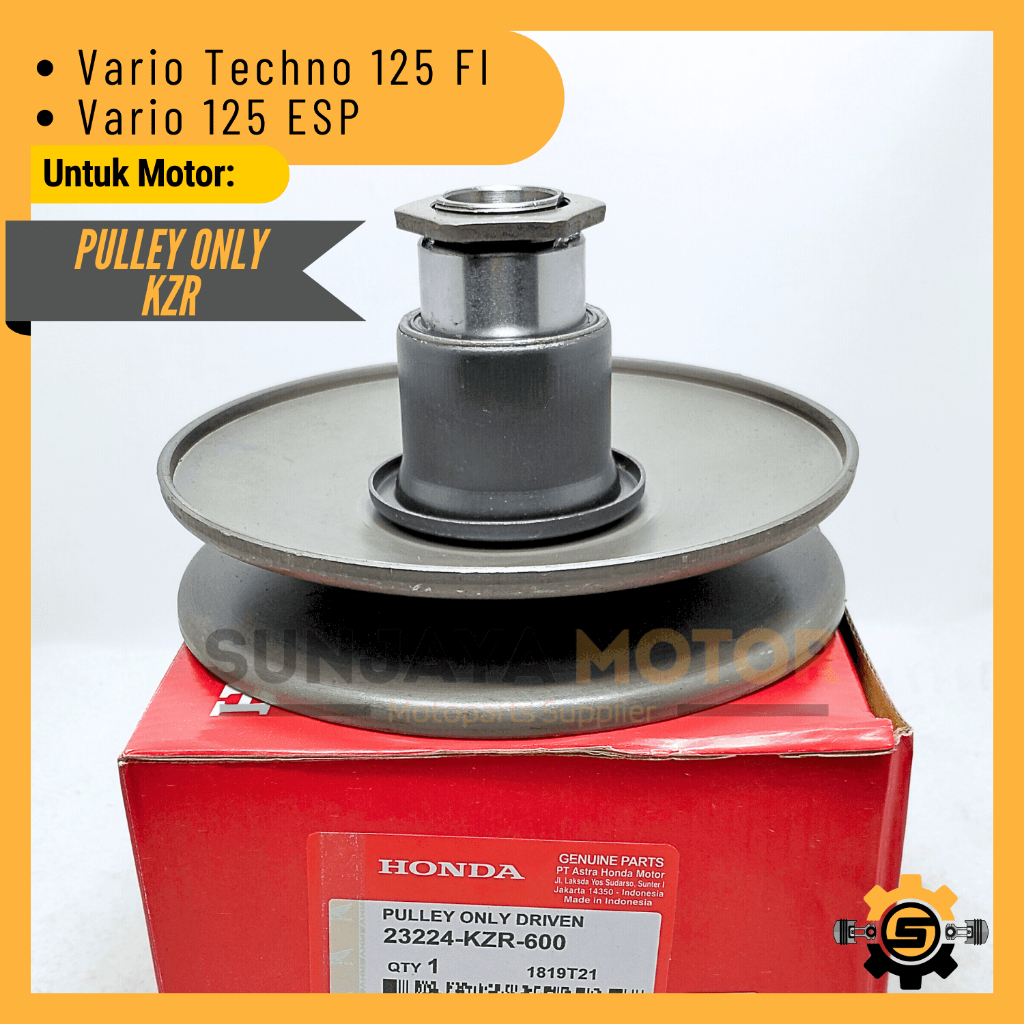 Jual Pully Set Only Original Honda KZR Pulley Belakang Vario Techno 125 FI Vario 125 LED Puly ...