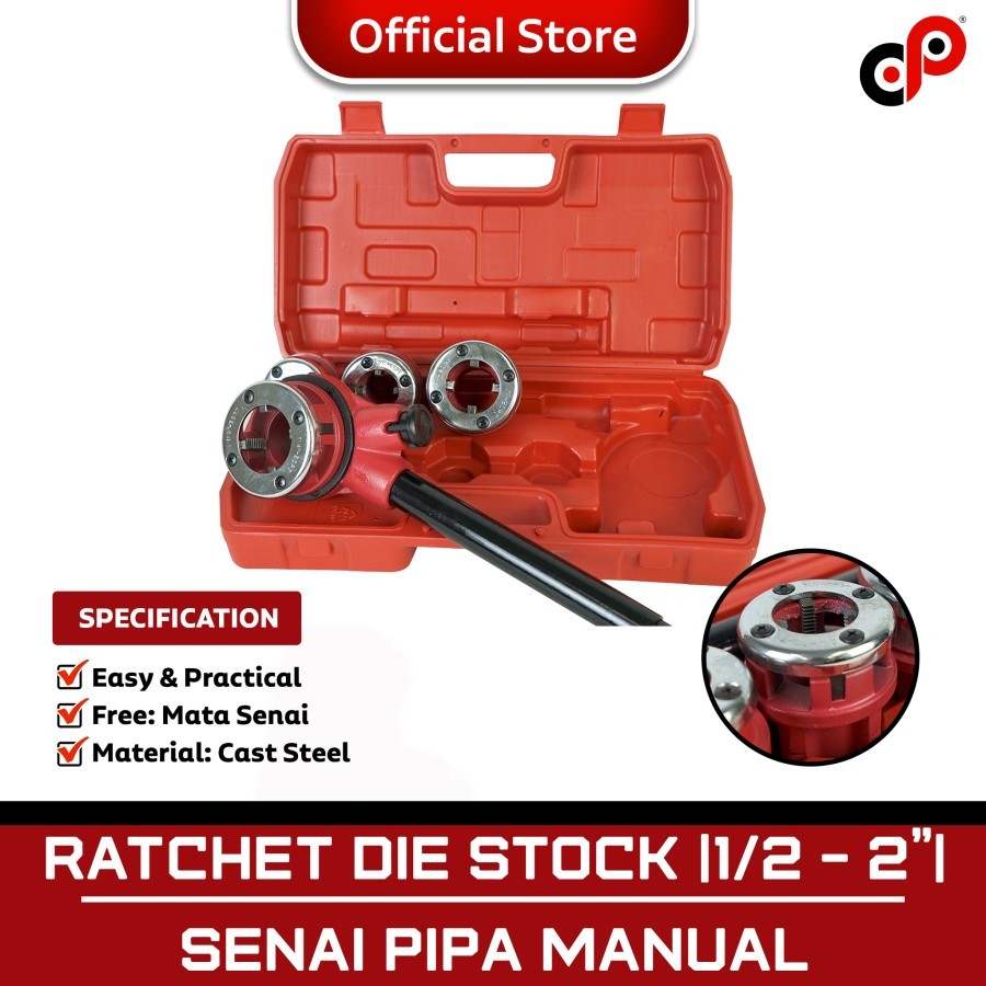 Jual Senai Pipa Manual Model Ridgid 1/2" - 1 1/4 " | Ratchet Die Stock ...