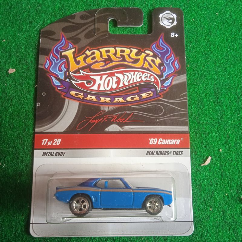 Jual hot wheels hotwheels Larry's garage 69 Camaro 1969 Chevy Chevrolet biru blue real riders ...