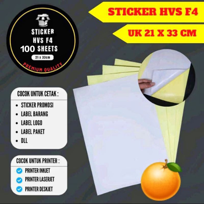 Jual Kertas Sticker Doff / Glossy F4 82 Gsm 100 Lembar | Shopee Indonesia