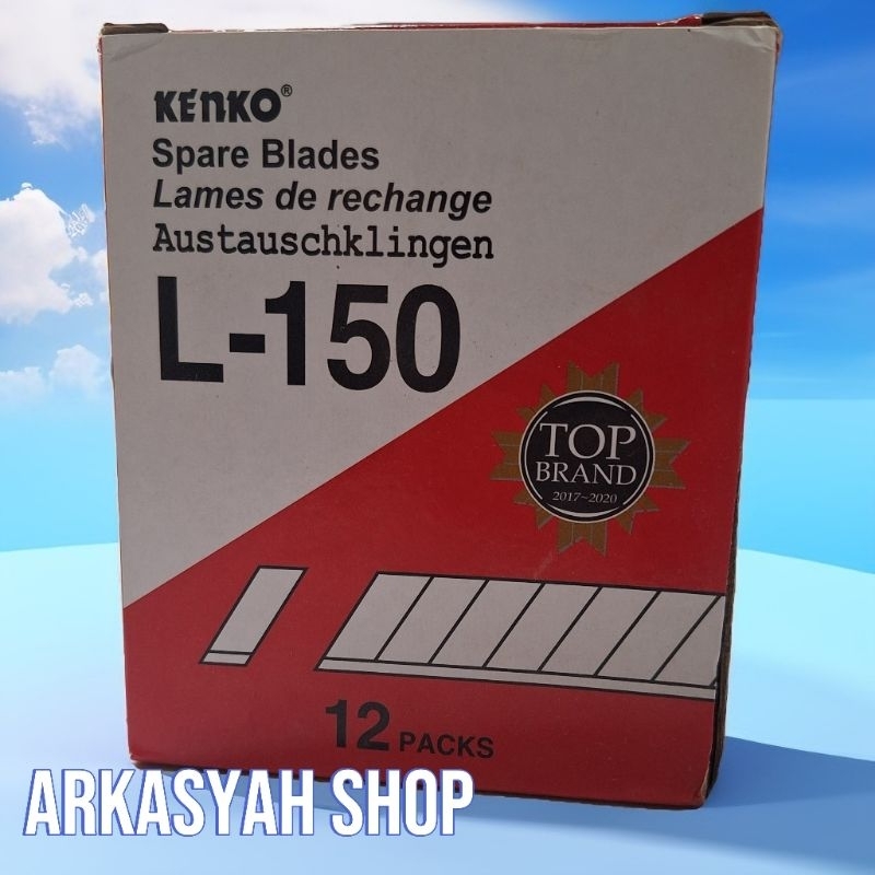 Jual ISI CUTTER KENKO L150 1 BOX ISI 12 TUBE (CUTTER KERTAS CUTTER ...