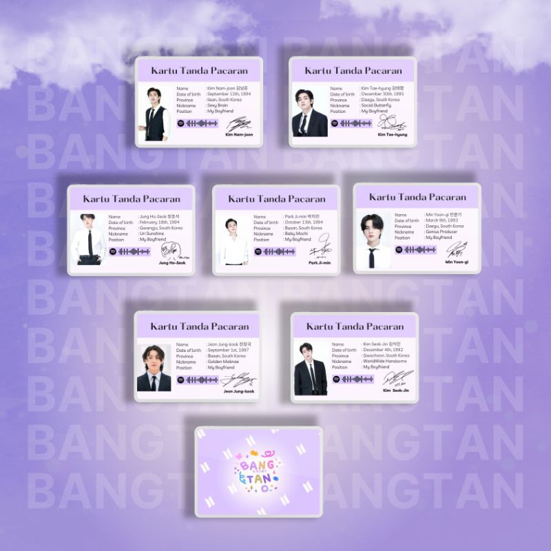 Jual KARTU TANDA PACARAN BTS / BOYFRIEND CARD | Shopee Indonesia