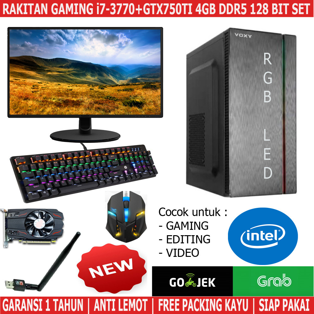 Jual CPU/KOMPUTER/PC RAKITAN GAMING i7-3770 RAM 16GB VGA GTX 750 TI 4GB FULL SET | Shopee Indonesia