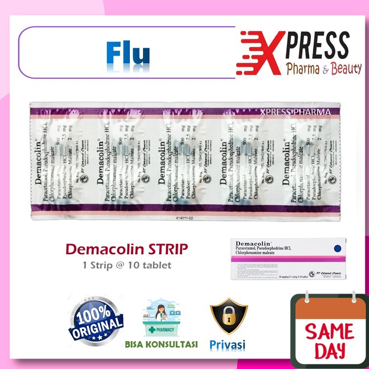 Jual ⚡XPRESS⚡ STRIP DEMACOLIN TABLET Strip Isi 10 tablet Obat Batuk ...